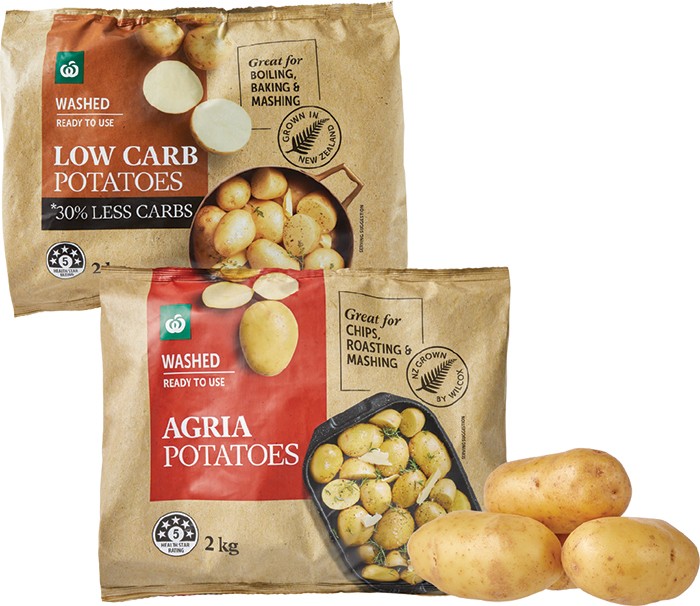 Woolworths Low Carb or Agria Potatoes 2kg or Vivaldi Potatoes 2kg ...