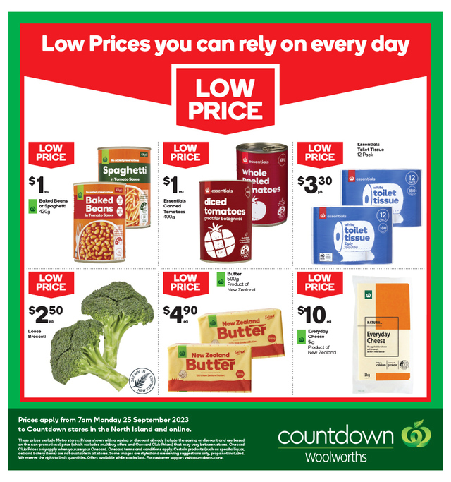 Woolworths NZ Countdown Low Price Mailer Woolworths NZ Countdown Low Price Mailer